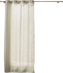 Záclona na kroužcích NEMO LIN, 140 x 260 cm, efekt lnu