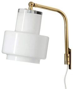 Nástěnná lampa Multi, bílá / mosaz