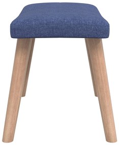 Relaxační křeslo Hutton se stoličkou - textil | modré