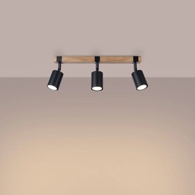 Sollux Lighting Stropní svítidlo FAGER 3 černé