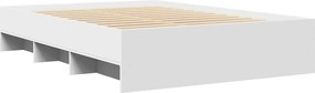 Rám postele bílý 140 x 190 cm kompozitní dřevo 3295681