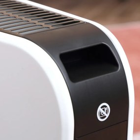 HOMCOM Ventilátorové topení s LED displejem, 3 úrovně topení, 24-hodinový časovač, 2180 W 820-244