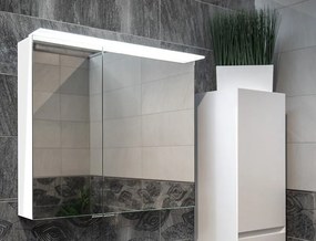 Sapho Sapho, LINEX galerka s LED osvětlením, 80x70x15cm, bílá, LX080-0030