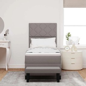 Postel s boxspringem s čelo Taupe 80 x 200 cm textil 3344104