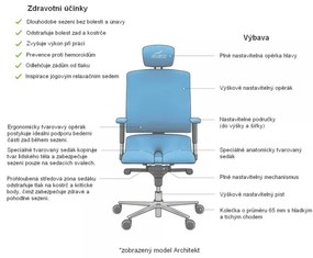 Zdravotní židle Architekt II / modrá