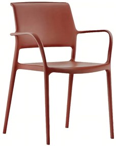 Pedrali Červená plastová jídelní židle Ara 315