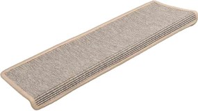 Schodové rohože 15 ks 65 x 21 x 4 cm stříbrné s obdélníkovým okrajem 326907