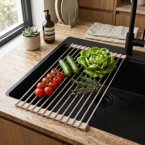Rolovací odkapávač na dřez REA P12298B, béžový