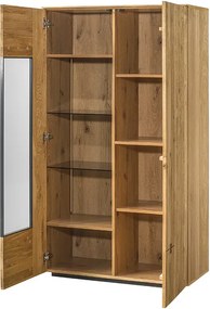 Vitrína s LED osvětlením Minura 15 90 cm z masivu dub přírodní
