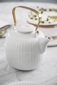 KÄHLER Porcelánová čajová konvice Hammershøi White 1,2 l, bílá barva, porcelán