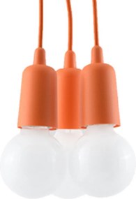 Sollux Lighting Závěsné svítidlo DIEGO 3 oranžové