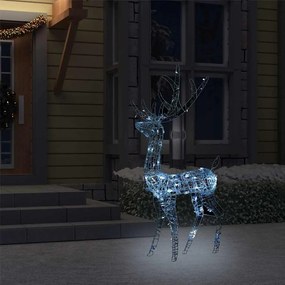 Vánoční dekorace akrylový sob 140 LED 128cm studené bílé světlo 329782