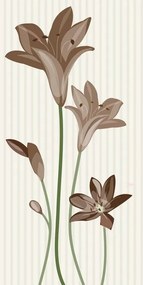 Fototapeta Dimex Flowers Brown S-334 | 110x220 cm