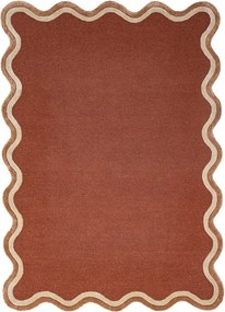 Ručně tkaný koberec s příměsí vlny v terakotové barvě 200x290 cm Rivo Wool – Flair Rugs