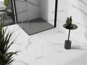 Mexen Stone+, čtvercová vanička z minerálního kompozitu 70 x 70 cm, šedá-betonová, 44617070