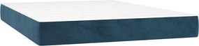 Box spring postel s matrací tmavě modrá 140x190 cm samet 3130839