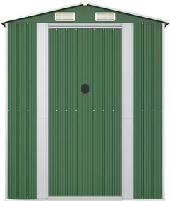 Zahradní kůlna zelená 192x855x223 cm pozinkovaná ocel 3147435