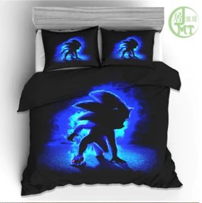 3-dílné ložní povlečení Sonic Varianta: set 012, Velikost: King: 220*240 cm +  50*75 cm