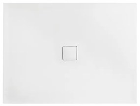 Besco Obdélníková sprchová vanička z litého mramoru NOX R 100x80 (120x80, 100,110,120,130,140x90) W UltraSlim Barva: Bílá, krytka sifonu: Bílá, Rozměry (cm): 140x90