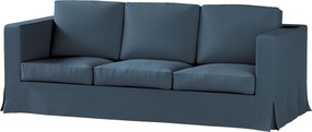 Potah na pohovku IKEA  Karlanda 3-místná nerozkládací, dlouhý barva modrá látka pletený vzor
