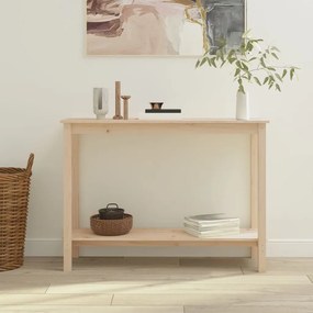 vidaXL Konzolový stolek 110x40x80 cm masivní borové dřevo [822286] Barva: Šedá
