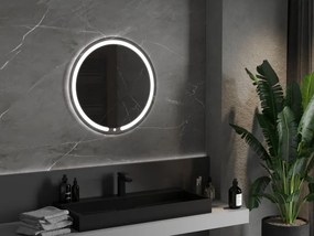 Mexen Rose kulaté podsvícené koupelnové zrcadlo, 70 cm, LED 6000K, proti mlze - 9810-070-070-611-00