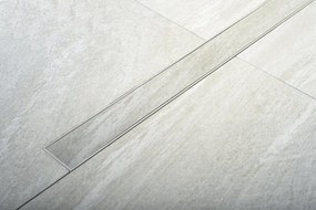 Polysan Sapho, KLAVER BLACK sprchový kanálek s nerezovým roštem, superflow, DN50, 710x122x65 mm