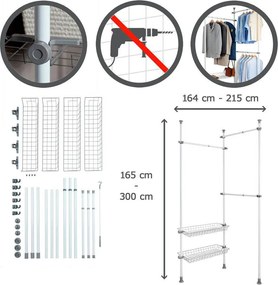 Teleskopický organizátor oblečení HERKULES, WENKO