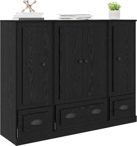 Vysoký bufet 3 ks Černý dub 132 x 35,5 x 103,5 cm 3402673