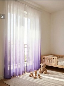 Sinsay - Poloprůhledná záclona s ombre efektem - fialová