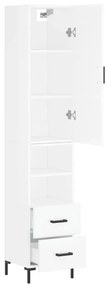 Skříň highboard bílá s vysokým leskem 34,5x34x180 cm kompozit,  3198915