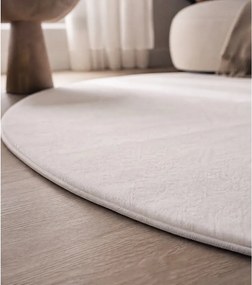 Krémový pratelný kulatý koberec ø 160 cm Pouffy – Ayyildiz Carpets
