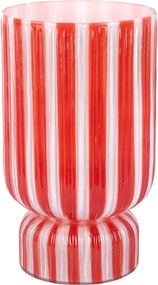 Červená skleněná váza (výška 26 cm) Rayado Retro – PT LIVING