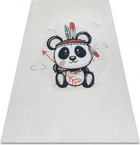 Detský kusový koberec Bambino 1129 Panda cream, 80x150, čiernobiela, detská izba, Dywany Łuszczów