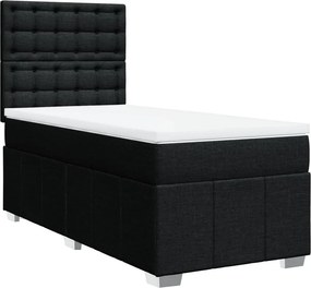 Box spring postel s matrací černá 90x190 cm textil 3291539