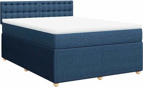 Box spring postel s matrací modrá 140x200 cm textil 3287499
