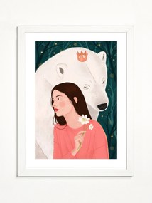 Petra Holíková | Polární medvěd Rám: Černý, Velikost: 40 x 30 cm