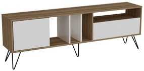 Designový TV stolek Baqia 180 cm ořech bílý