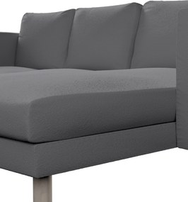 Potah na pohovku IKEA Norsborg 3-místná se šezlongem barva šedá látka pletený vzor