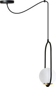Závěsné svítidlo Florence Spider, 1x bílé skleněné stínítko, b/g, U