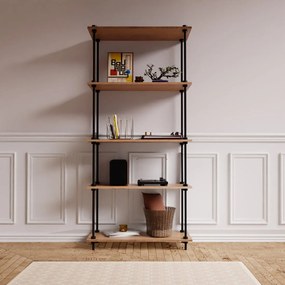 Kovové regály v industriálním stylu DECO, 185x85x35 cm