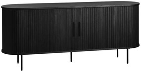 OnaDnes -20% Černá dubová komoda Unique Furniture Nola 180 x 45 cm