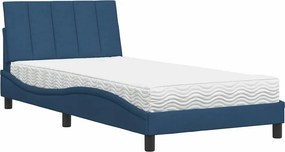 Postel s matrací Hanko modrá 100 x 200 cm textil 3310516