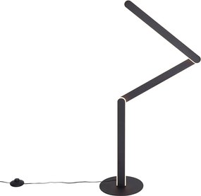Designová stojací lampa černá vč. LED s 3-stupňovým stmíváním - Gate