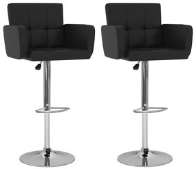 Barové stoličky 2 ks černé umělá kůže,  323654