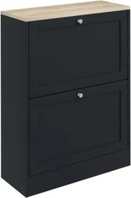 HOMCOM botník na 12 párů bot, předsíňový nábytek se 2 sklápěcími přihrádkami a nastavitelnými policemi, 60 x 23,5 x 80 cm, černá