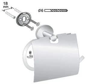 BISK Erga FOR YOU, držák toaletního papíru s víkem, černá matná, ERG-08256