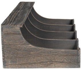 Šedý antik dřevěný příborník Lutgardis – 41x29x17 cm