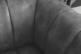 Designové křeslo Nikolai šedý samet