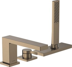 Hansgrohe Tecturis E, 3-otvorová baterie na okraj vany, kartáčovaný bronz, HAN-73443140